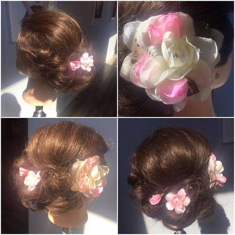 Up-do from our Full Time Hair Styling Class – Artists Within Makeup Academy